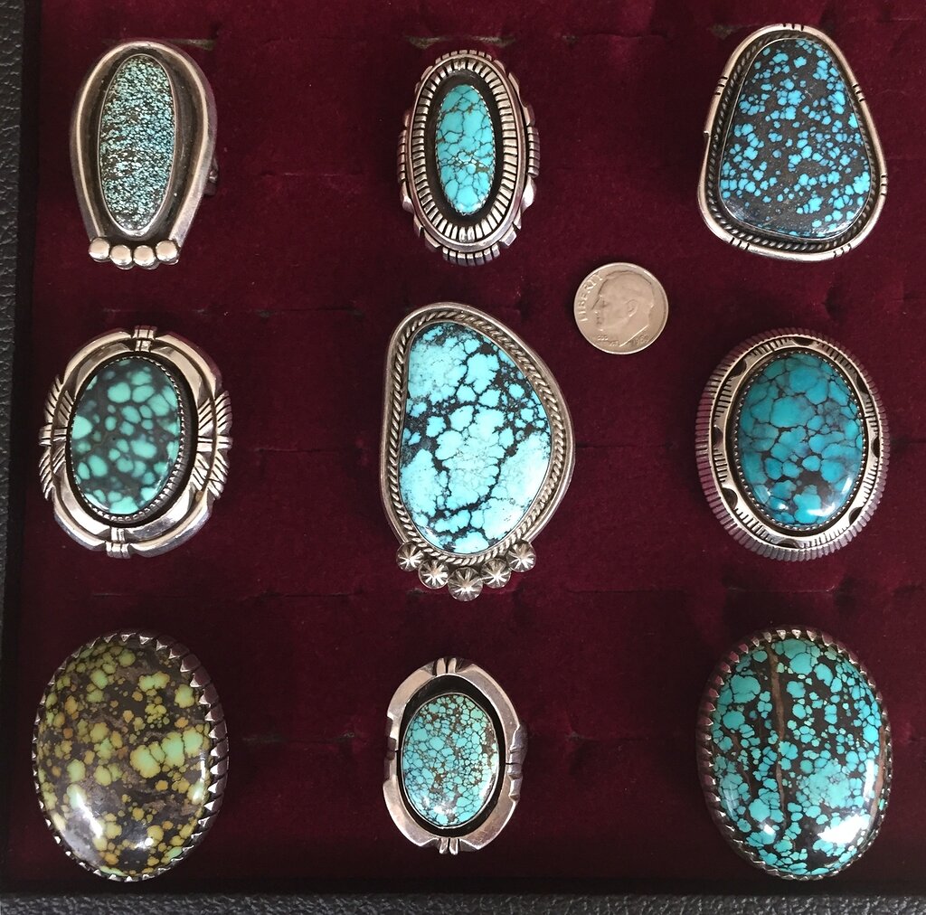 Rings - Help identifying types of spiderweb turquoise - Identifying ...