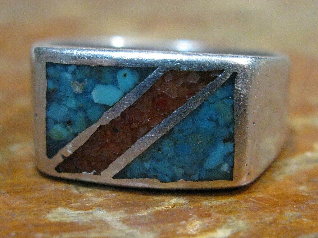 Chip Inlay Ring - Old - Unmarked - Identifying & Discovering ...