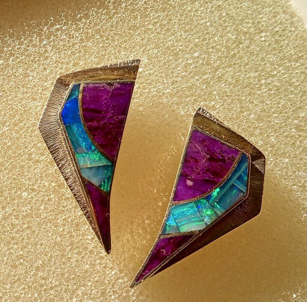 LC hallmark on inlaid earrings? - Identifying & Discovering - Turquoise ...
