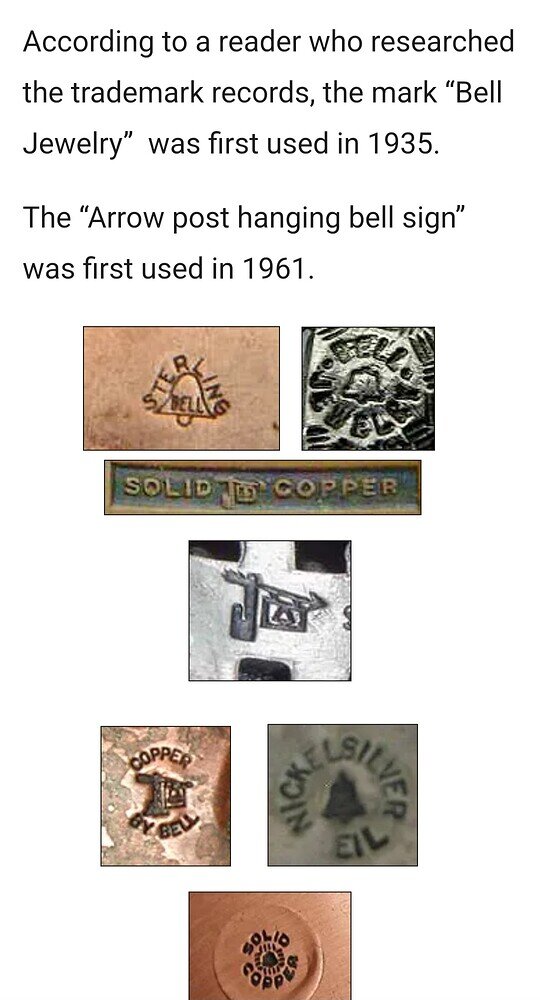 Bell Trading Company Hallmarks - Identifying & Discovering - Turquoise ...