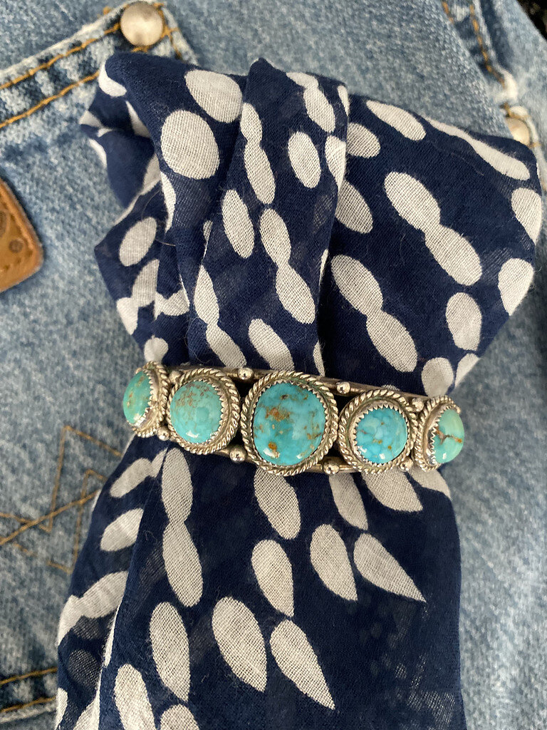 1911 J.F. (Johnny Frank) 5 stone cuff - Value Opinions - Turquoise People