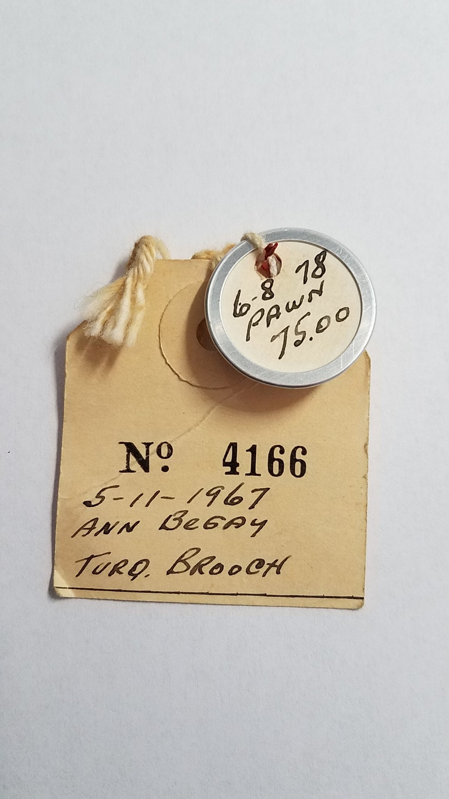 Inherited pin with scratched initials on back - Identifying ...